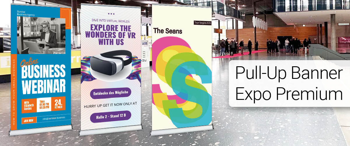 Rush Printing: Premium Retractable banner stand 85 x 200 cm