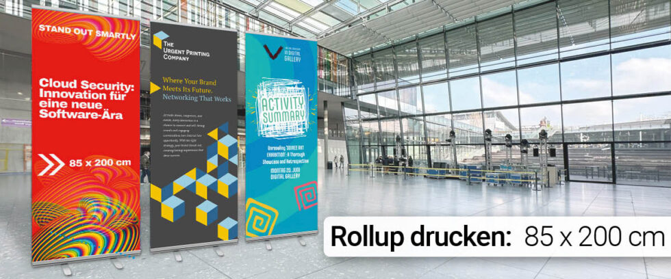 Rollup Banner drucken 85 x 200 cm | Werbetechnik München